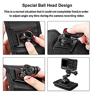 Taisioner Backpack Strap Shoulder Chest Mount Compatible with GoPro AKASO Insta360 OSMO Action Sport Camera for Climbing Walking on Foot Recording Accessories ( Improved Version )