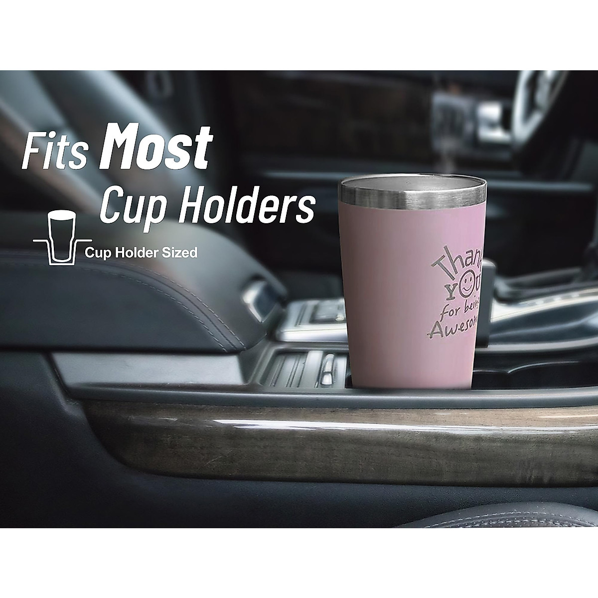 DLOCCOLD Thank You for Being Awesome Tumbler - Valentine's Day, Appreciation Gift for Coworkers, Employees, Teachers, Friends - Administrative Day, Black