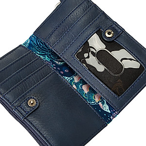 Sakroots womens Eco-twill Eco Twill Encino Essential Wallet, Royal Blue Seascape, One Size US