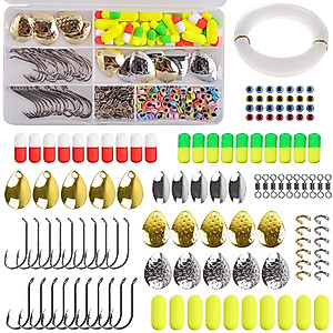 Walleye Rigs Fishing Lure Making Kit Walleye Spinner Rigs Kokanee Rigs Trolling Rigs, Lure Making Supplies Parts Crawler Harness Live Bait Rigs Colorado Blades Pompano Floats Clevis Beads