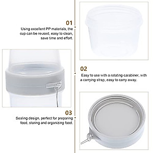 Zerodeko Breakfast on The Go Cups Portable Yogurt Cups Large Capacity Sealed Double Layer Food Container for Cereal Oatmeal Fruit