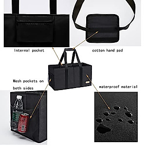 Large Folding Picnic Basket, Laundry Basket,Large Utility Tote Bag, Reusable Basket, Storage Bag, Shopping Bag, Car Storage Box.