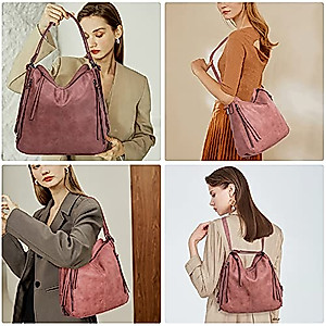 Convertible Backpack Purse For Women Handbag Hobo Tote Satchel Shoulder Bag Black