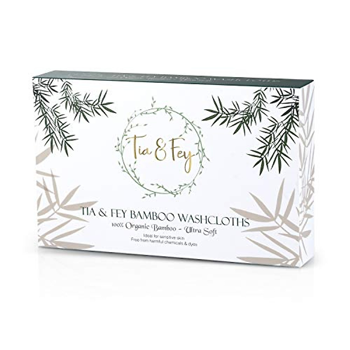 T&F Face Cloths 6 pack - Soft Washcloths for Face Made from Bamboo Gentle on Sensitive Skin, Organic Bamboo Set of 6 Face Towel, Women Makeup Remover Reusable Absorbent Washcloths 10 x 10 Inch (Black)