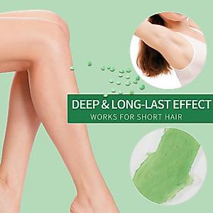 2.2LB/1000g Wax Beads, Hard Wax Beads, Hard Wax Kit for Legs, Underarm, Face, Eyebrow, Bikini, and Brazilian Hair Remover, Women and Men Hair Removal Wax Beans Include 50 Waxing Sticks By Charmonic