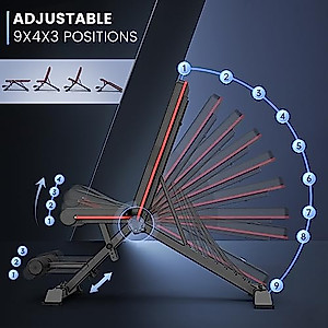 PASYOU Adjustable Weight Bench Press (9x4x3 Positions), Foldable Workout Bench, 700 Pounds Load Flat Incline Decline Strength Training Benches, Sit Up Exercise Equipment