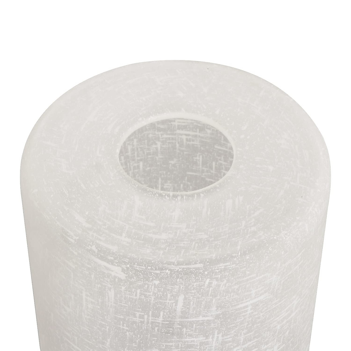 Anmire 2 Pack White Frosted Glass Lamp Shade, Cylinder Light Fixture Replacement Globe or Cover with 1-5/8-Inch Fitter for Pendant Light Chandelier Wall Sconce G0099