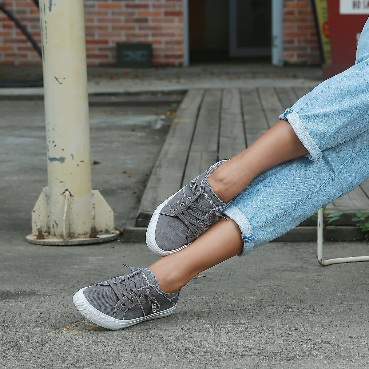 JENN ARDOR Women’s Fashion Sneakers Slip On Shoes Women Sneakers Canvas Shoes Womens Tennis Comfortable Walking Flats for Womens Casual Shoes