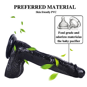 Dildo Realistic Huge Silicone Dildo with Powerful Suction Cup for Hands-Free Play, Realistic Penis for G-Spot Stimulation Dildo Anal Sex Toy