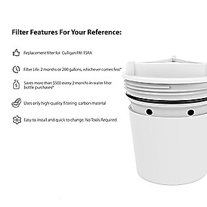 Culligan FM-15RA Replacement Filter Cartridge for Faucet Mount Filter FM-15A, White Finish 3-Pack