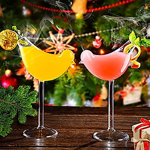 LINALL Cocktail Glass - Creative Bird Design Cocktail Glass Set of 2, 150ml Individuality Glass Goblet