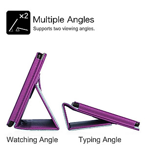 elitegadget PU Leather Case for Samsung Galaxy Tab S9 FE 10.9" SM-X510/X516/X518 / Galaxy Tab S9 11" SM-X710/X716/X718 - Lightweight Folio Folding Stand Cover Case (Purple)