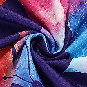 Plus Size Tops for Women Dressy Summer Trendy Short Sleeve V Neck T Shirts Rainbow Tie Dye Graphic Tees Loose Blouses