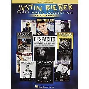 Justin Bieber - Sheet Music Collection: 17 Hit Songs - Piano, Vocal and Guitar Chords