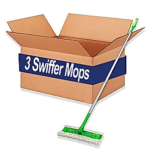 P&G Professional-09060CT Heavy Duty Sweeper Mop by Swiffer Professional, 10-inch Wide Duster, Ideal for Industrial or Commercial use on Hardwood, Tile or for Hand Dusting, (Pack of 3) - Green