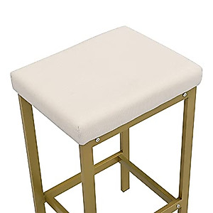 P PURLOVE 4 Piece Counter Height Dining Table Set Long Console Dining Table Set Bar Kitchen Set with 3 PU Stools for Living Room Kitchen Room