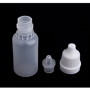 20 ml/0.68oz 24PCS Empty Refillable Plastic Squeezable Dropper Bottle Portable Eye Liquid Container with Screw Cap Essential Oil Container