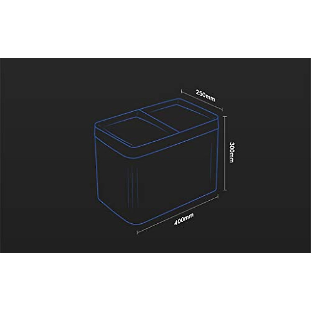 XQ-Gforward linghuan Business Trash Can, Stainless Steel Sorting Trash Hotel Restaurant School Apartment Living Room Trash Can 25 * 30 * 40CM