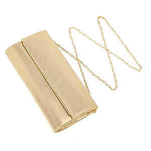 Fateanuki Women’s Evening Clutches Cross Body Bags for Women Glitter Clutch Purses for Wedding Party Bridesmaids Handbag (Gold)