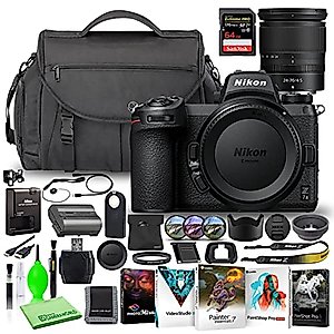 Nikon Z 7II 45.7MP Mirrorless Digital Camera with 24-70mm Lens (1656) USA Model Deluxe Bundle with SanDisk 64GB Extreme SD Card + Nikon DSLR Camera Bag + Corel Editing Software + Filter Kit