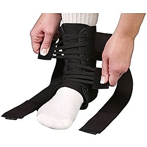 Med Spec ASO Ankle Stabilizer Orthosis Speed Lacer, Black, Small