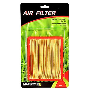 MaxPower 334420 Air Filter for MTD, Cub Cadet, Troy-Bilt Mowers Replaces OEM #951-15245, 751-15245, Multi