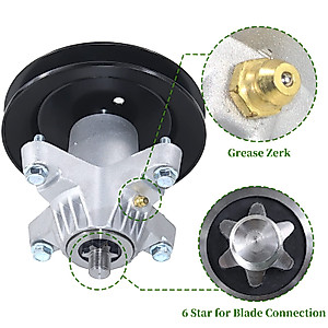 POSEAGLE 918-04456B Spindle Assembly with 756-04129B Idler Pulley Replaces 618-04456, 618-04461, 918-04456, 918-04456A, 753-08171, 753-08068, 756-04129 for Toro LX420, LX425, Cub Cadet LT1042 Tractors