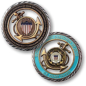 U.S. Coast Guard Core Values Challenge Coin