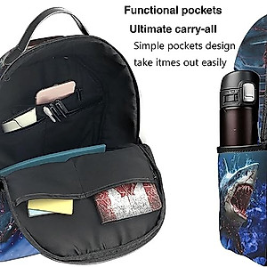 THIRTIMK Horror Casual Large Capacity Backpack, Lightweight Daypack For Work, Travel, And Outdoor Activities