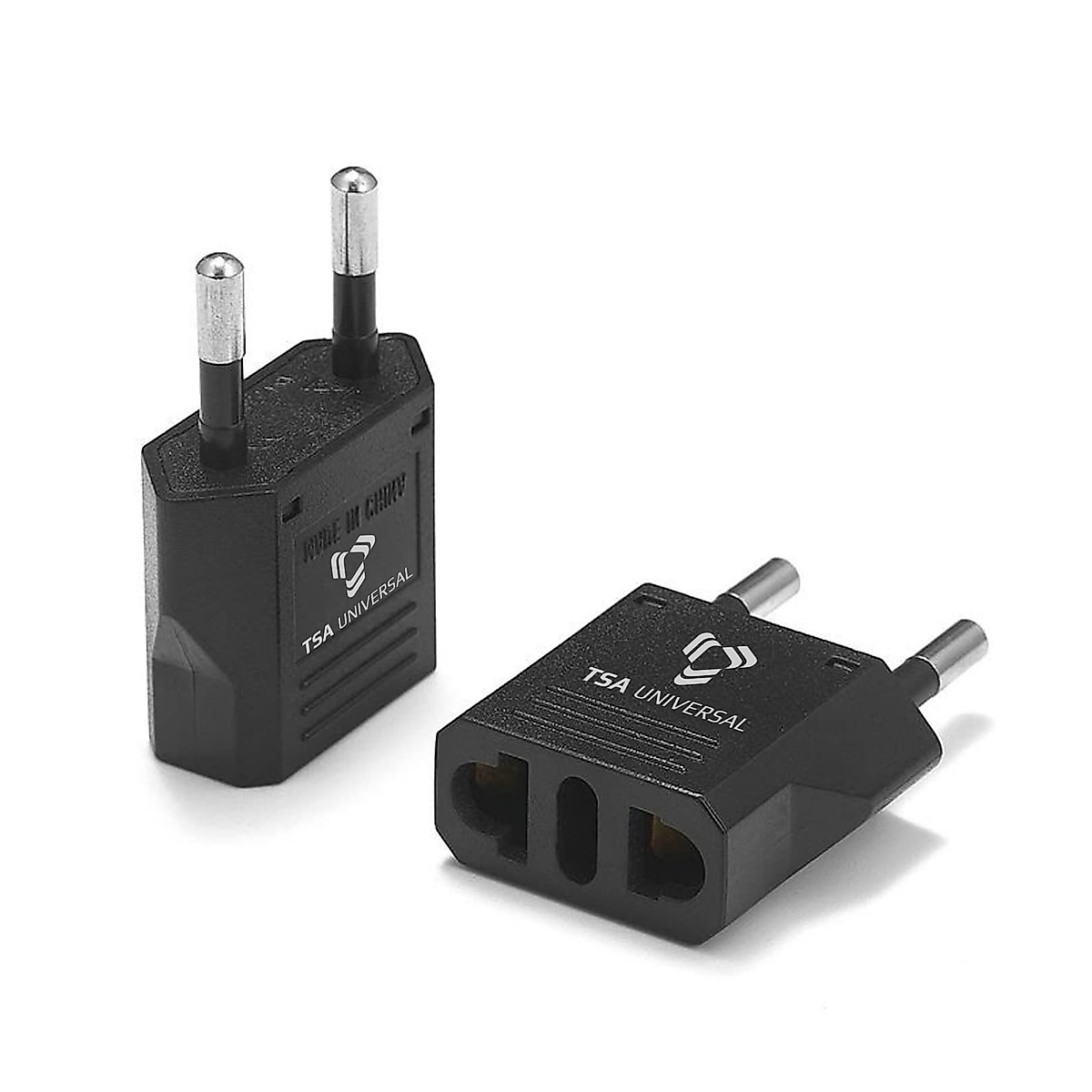 United States to Poland Travel Power Adapter to Connect North American Electrical Plugs to Polish Outlets for Cell Phones, Tablets, eReaders, and More (2-Pack, Black)