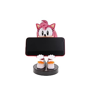 Exquisite Gaming: SEGA: Amy Rose - Original Mobile Phone & Gaming Controller Holder, Device Stand, Cable Guys, Sonic the Hedgehog Licensed Figure