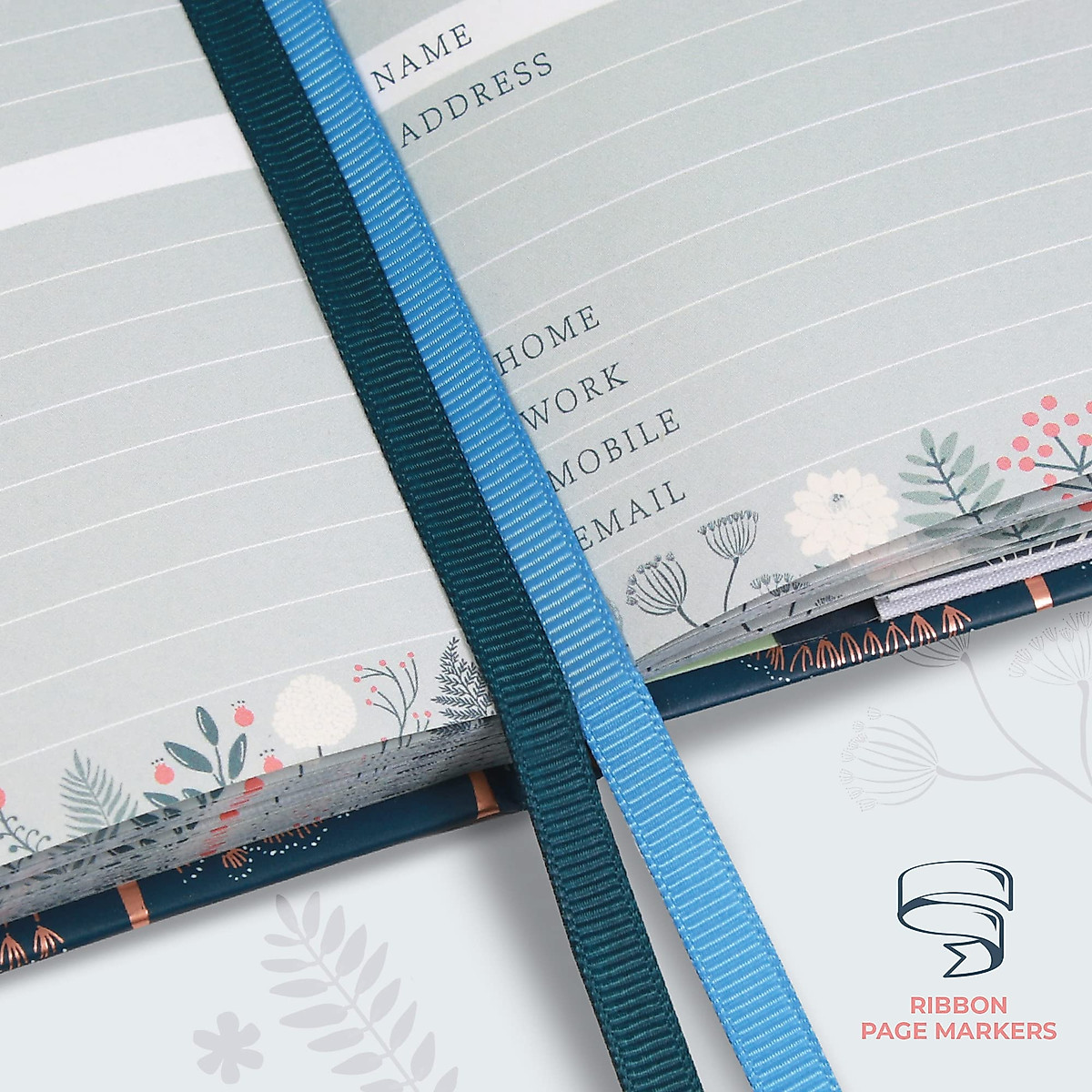 Boxclever Press Small Address Book with Over 400 Spaces! Hardcover Address Book with Alphabetical Tabs, Pocket & Change of Address Labels. Stunning Address Books - 8 x 5''