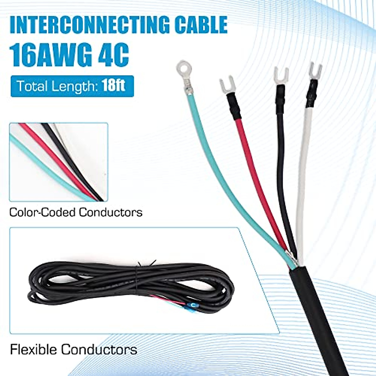 Air Jade 16 Ft. Mini Split Line Set, 1/4 & 3/8 inch O.D. & 3/8" PE Thickened Insulated Coil Copper Pipes with Fittings, for Ductless Mini Split Air Conditioning, Heat Pump Systems