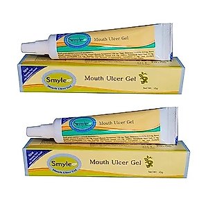 (Pack of 2) Smyle Mouth Ulcer Gel Herbal Treatment Ayurvedic Medicine (10gm) - by Labo79