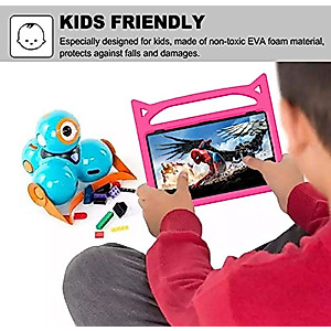 All-New Fire HD 10 & Fire HD 10 Plus Tablet Case for Kids(11th Generation, 2021 Release),Lightweight Shockproof Kid-Proof Cover with Stand Kids Case for Amazon Fire HD 10 Tablet&Kids Pro Tablet,Rose