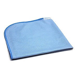 [Smooth Glass] Microfiber Window, Mirror and Glass Towel (16"x16") Blue - 5 Pack (Blue)