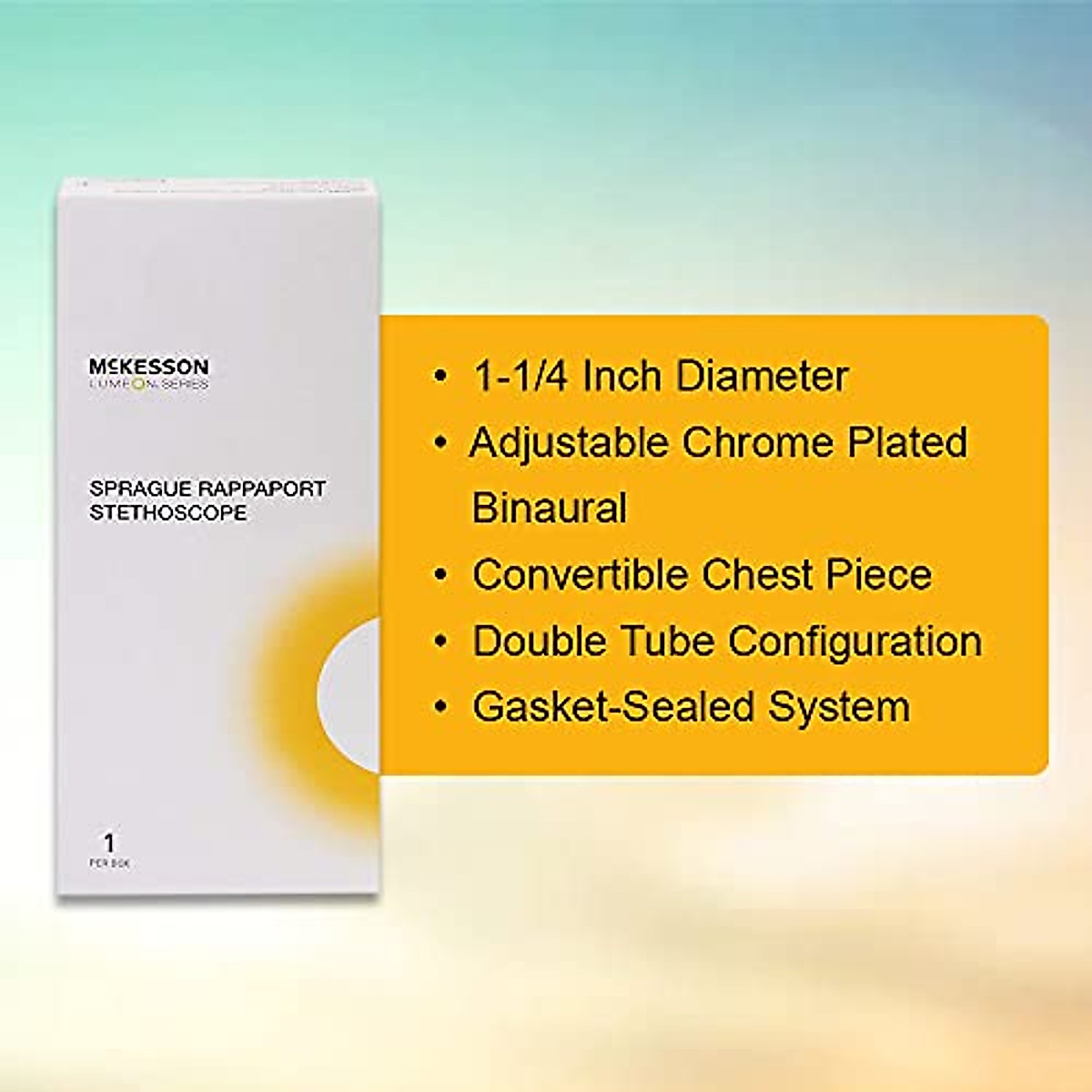 McKesson LUMEON Sprague Rappaport Stethoscope, Black, 1 Count