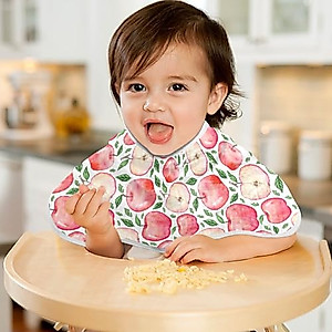 vvfelixl Baby Burp Cloths Pink Apple Baby Newborn Cotton Burping Cloths Set Baby Washcloths 4 Pack