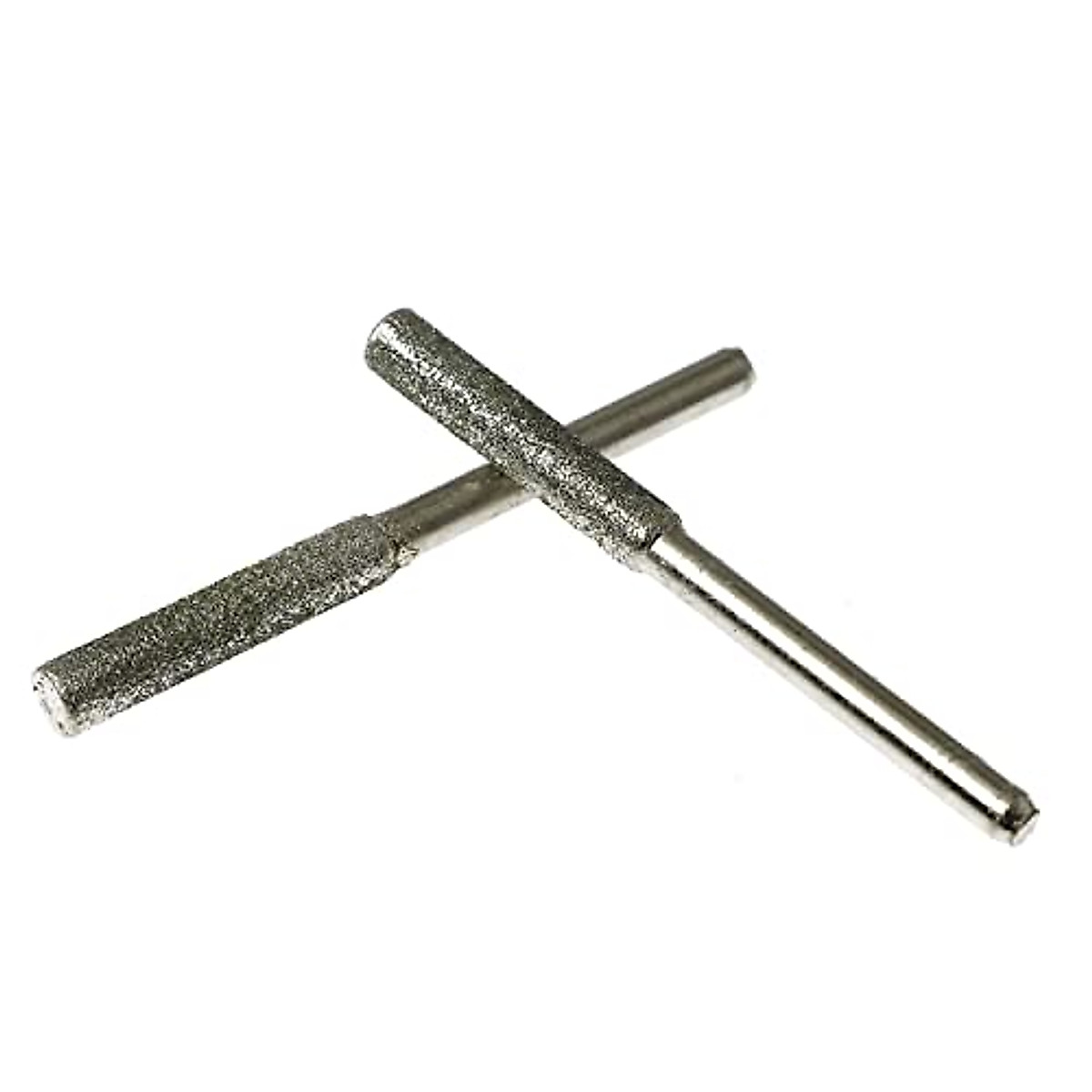 DZS ELEC Burr Grinding Stone File 12pcs 5/32inch (4mm) Electric Sure Sharp Replacement Sharpening Stone, Diamond Chainsaw Sharpener, Silver