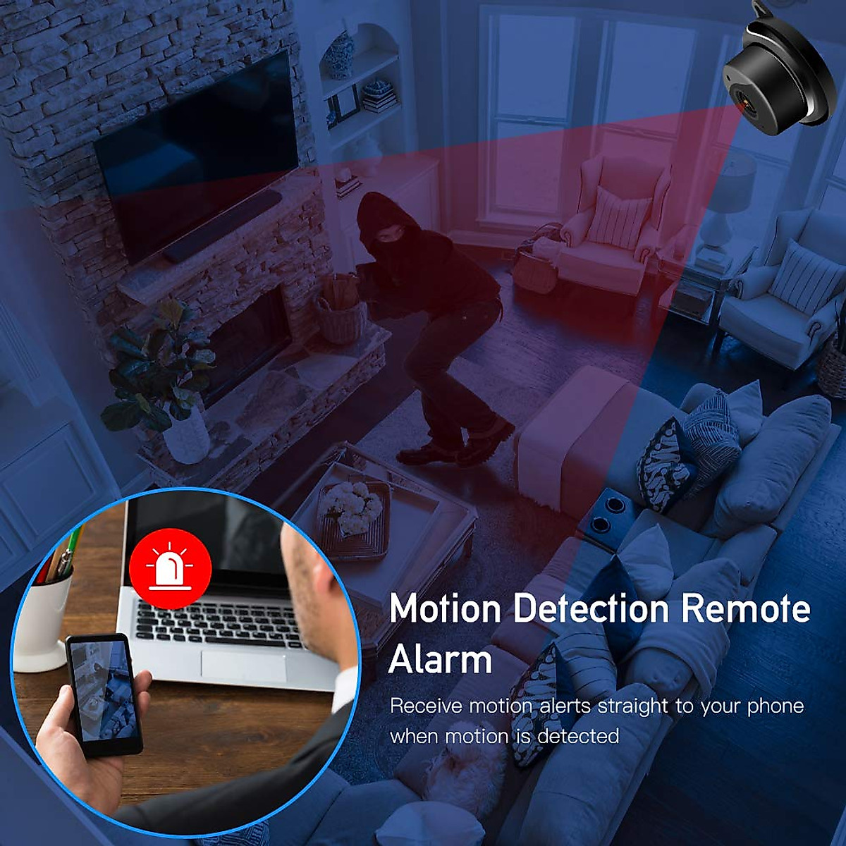 Veroyi Mini IP Camera WiFi Home Security Surveillance Nanny Camcorder with 2 Way Audio Motion Detection Night Vision