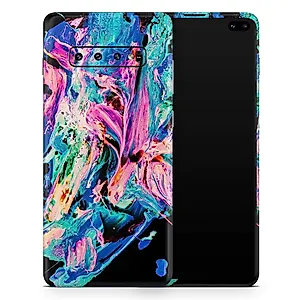 DesignSkinz Liquid Abstract Paint V20 Protective Vinyl Decal Wrap Skin Cover Compatible with The Samsung Galaxy S20 (Screen Trim & Back Glass Skin)