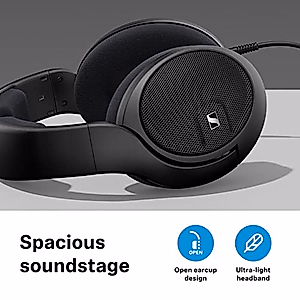 Sennheiser HD 560 S Over-The-Ear Audiophile Headphones - Neutral Frequency Response, E.A.R. Technology for Wide Sound Field, Open-Back Earcups, Detachable Cable, (Black) (HD 560S)