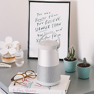 Bose SoundLink Revolve+ (Series II) Bluetooth Speaker, Portable Speaker with Microphone, Wireless and Water Resistant with 360 Degree Sound, Long Lasting Battery and Handle, Silver
