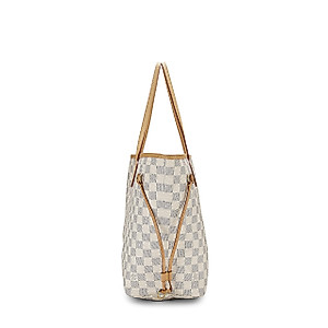 Louis Vuitton, Pre-Loved Damier Azur Neverfull MM NM, White
