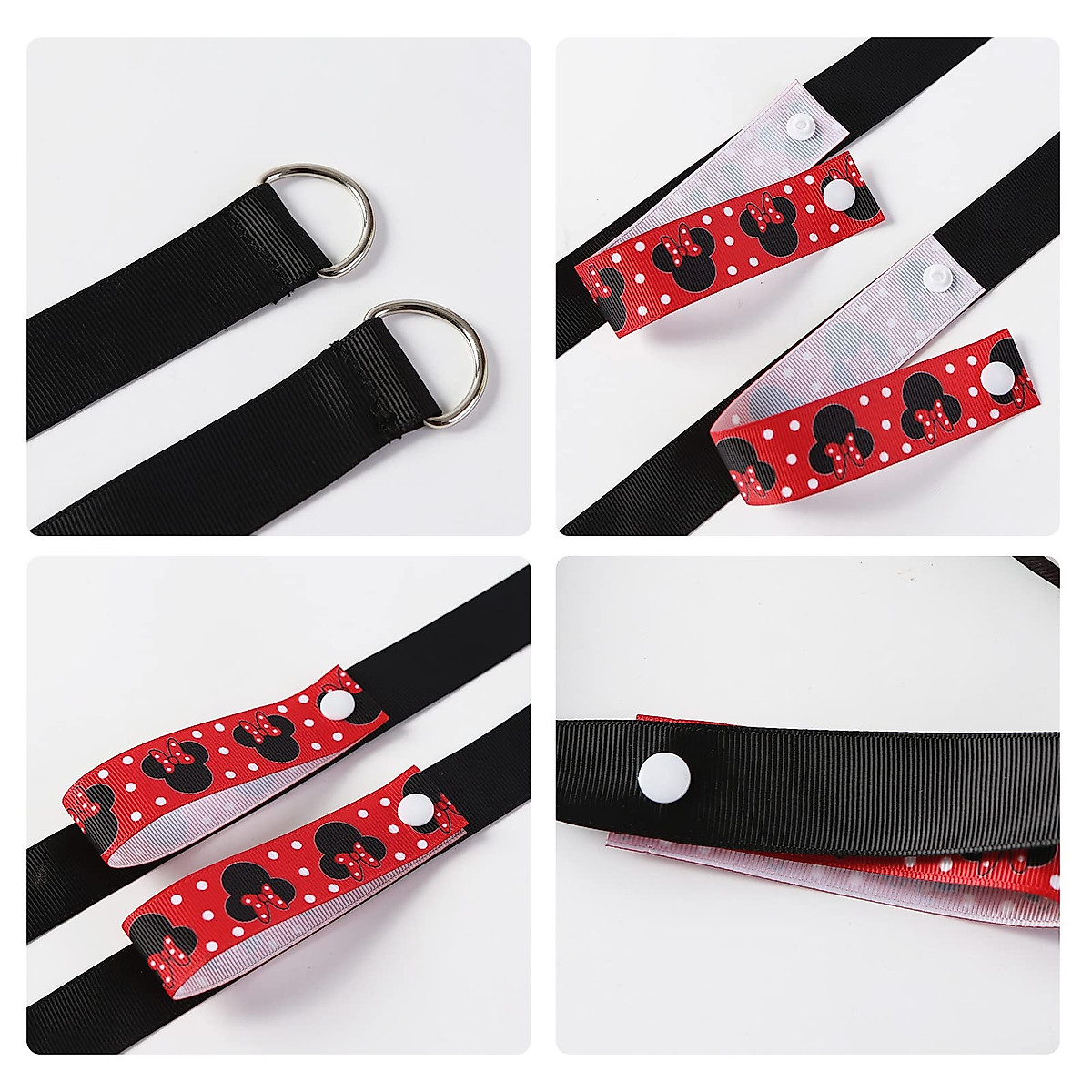 2Pcs Mouse Ears Headband Holder Polka Dot Hanging Wall Display Decor Vertical Headpiece Organizer Hair Bow Accessories Hanger Holder