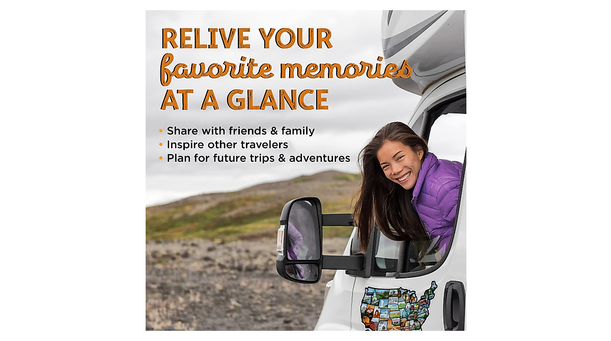 Discover the RV State Magnet Travel Map for Adventures