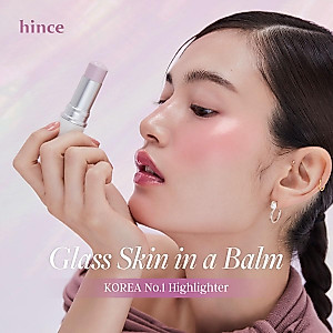 hince True Dimension Radiance Balm 10g - Shimmer Glow Face Highlighter Stick, Cream Blush Stick, Glass Skin, Korean Beauty, Valentines Day Gift for Women (LIGHT, LT001)