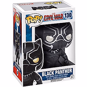 POP Marvel: Captain America 3: Civil War - Black Panther Funko Pop! Vinyl Figure (Bundled with Compatible Pop Box Protector Case), Multicolor, 3.75 inches