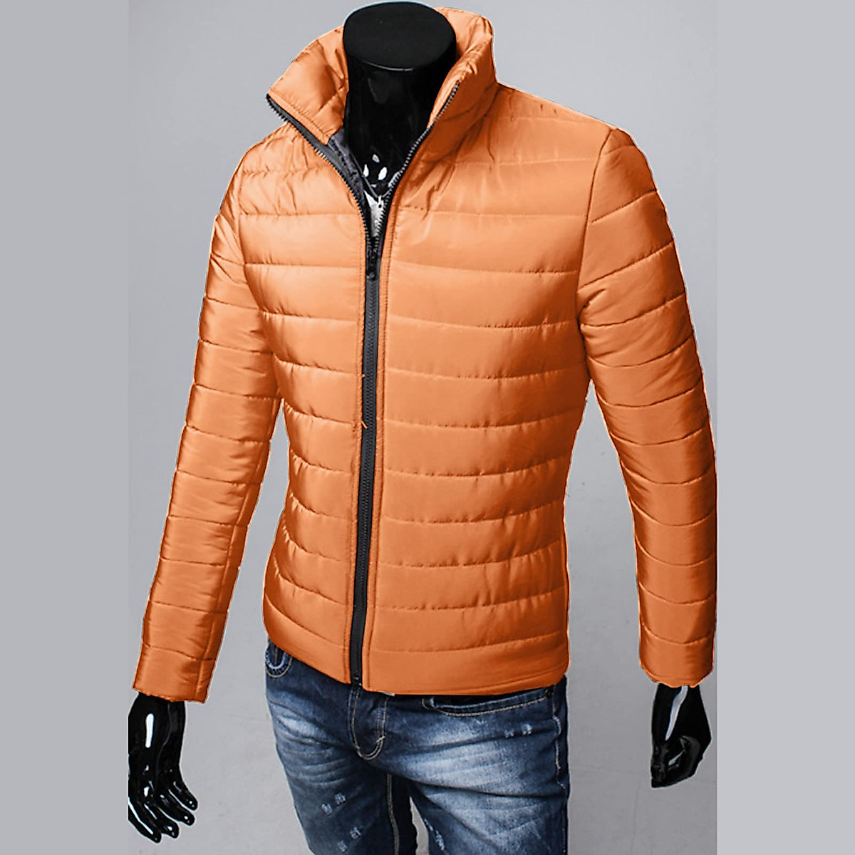 BIFUTON Puffer Jacket Men,Men's Lightweight Packable Hooded Puffer Jacket Insulated Winter Coat for Snow Ski Traveling H1011