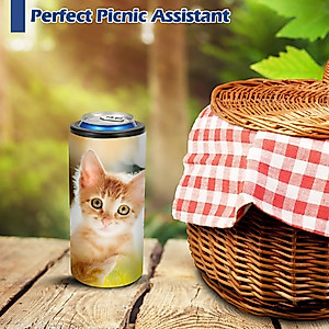 8 Pack Sublimation Can Cooler Blank Sublimation Can Holder Stainless Steel Insulated Can Cooler Sublimation Tumbler Vinly Gifts, White 12oz